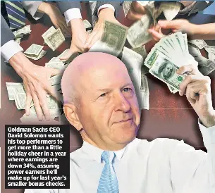 Goldman $tacks: Big bonuses back - PressReader