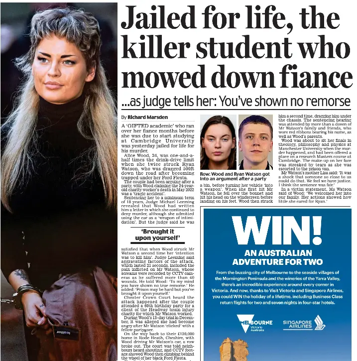 Jailed for life, the killer student who mowed down f iance - PressReader