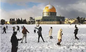 Rare heavy snowfall in Jerusalem - PressReader