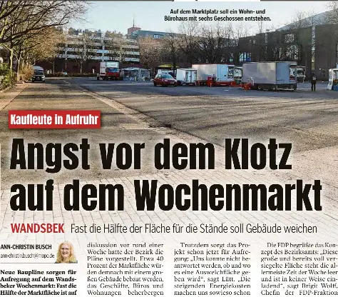 Angst vor dem Klotz auf dem Wochenmark­t - PressReader