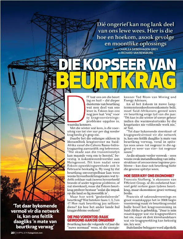 Die hoe en hoekom van beurt krag - PressReader