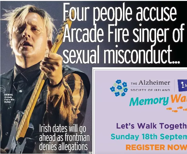 Four people accuse Arcade Fire singer of sexual misconduct... - PressReader