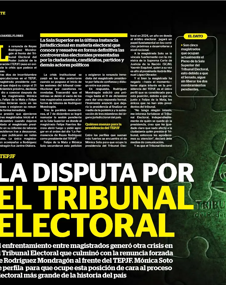 LA DISPUTA POR EL TRIBUNAL ELECTORAL - PressReader