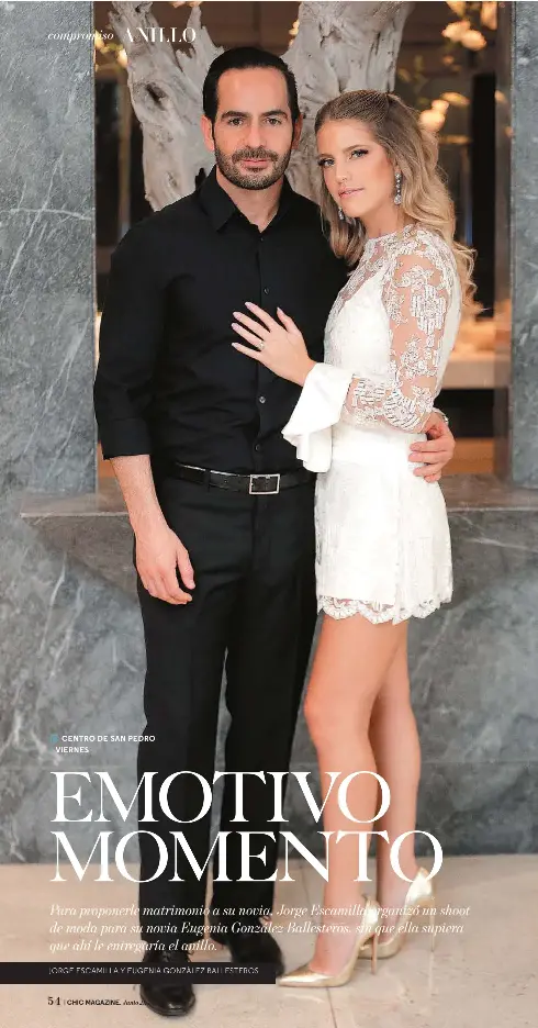 Eugenia González Ballestero­s y Jorge Escamilla se compromete­n eten - PressReader