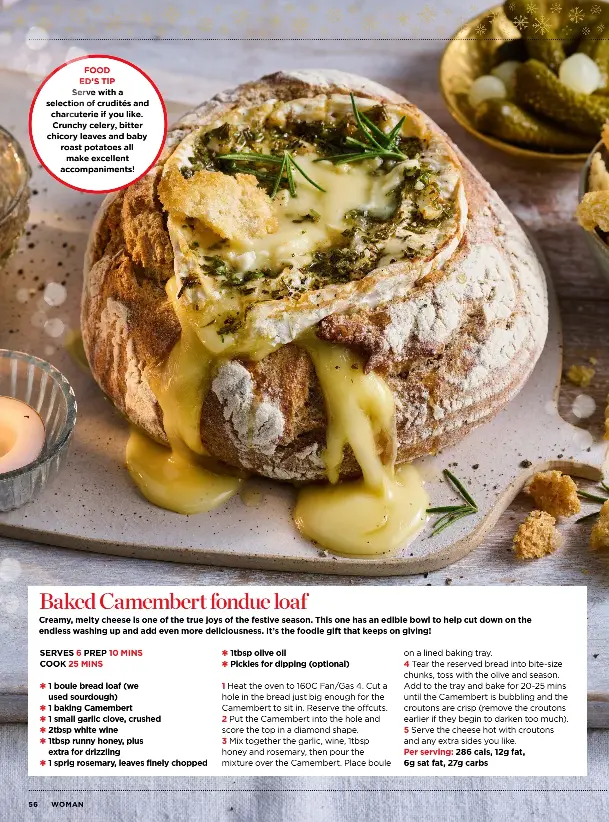 Baked Camembert fondue loaf - PressReader