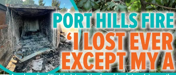 PORT HILLS FIRES MIRACLE ‘I LOST EVERYTHING EXCEPT MY ANIMALS’ - PressReader