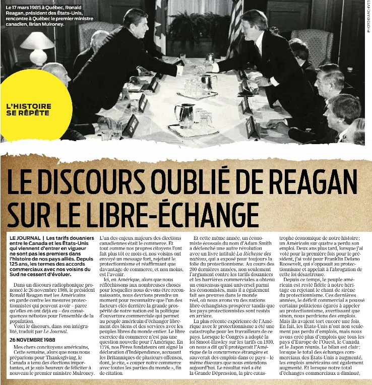 LE DISCOURS OUBLIÉ DE REAGAN SUR LE LIBRE-ÉCHANGE - PressReader