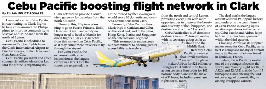 Cebu Pacific boosting flight network in Clark - PressReader