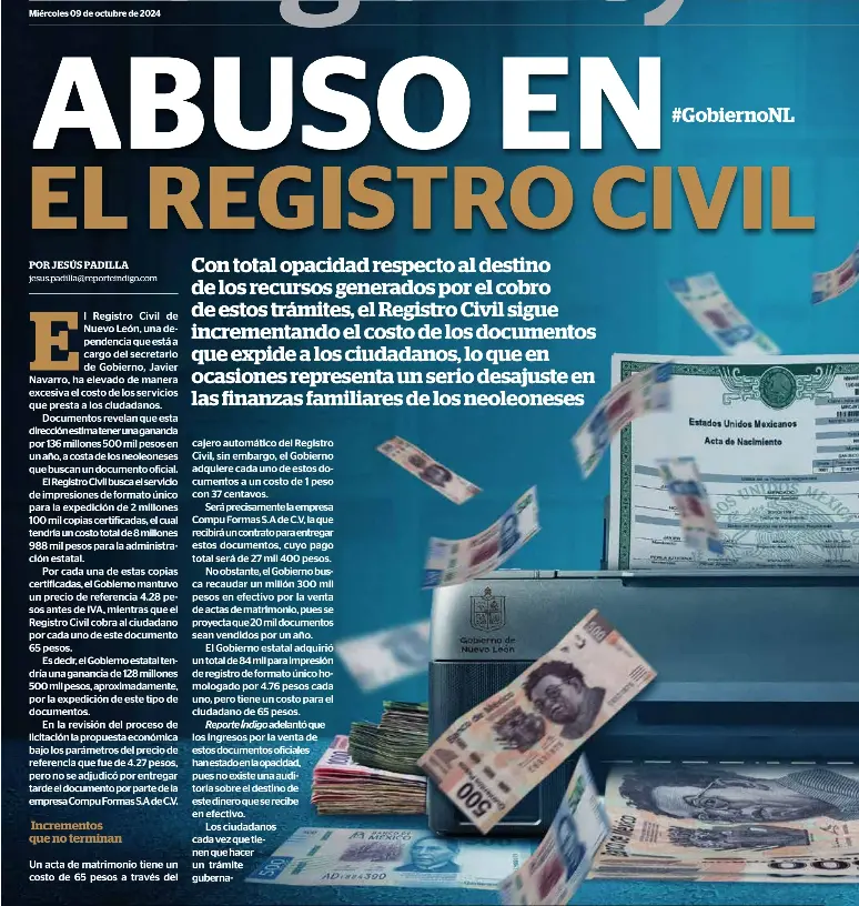 ABUSO EN EL REGISTRO CIVIL - PressReader