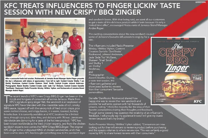 KFC TREATS INFLUENCER­S TO FINGER LICKIN’ TASTE SESSION WITH NEW CRISPY ...