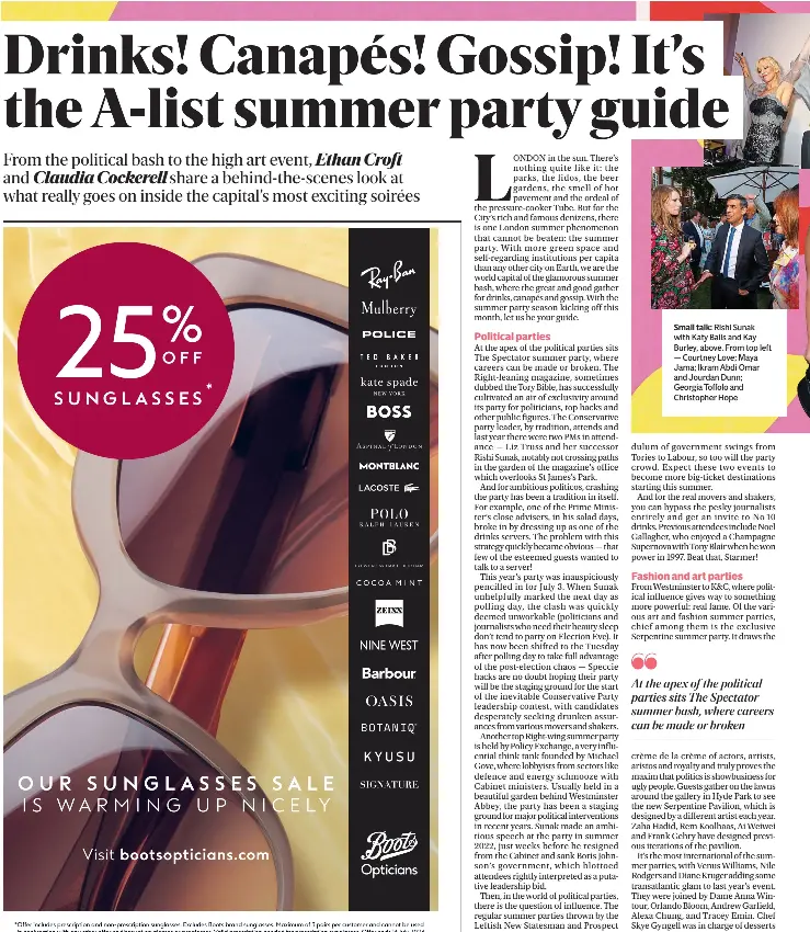 Drinks! Canapés! Gossip! It’s the A-list summer party guide - PressReader