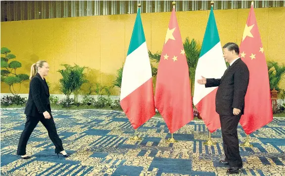 Meloni vede Xi, con la Cina dialogo riaperto - PressReader