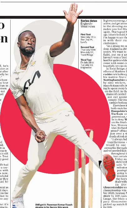 Roach ready to ‘ruin’ Anderson farewell party - PressReader