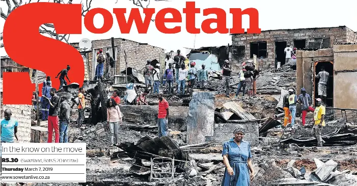 Scores of shacks in Alexandra were engulfed in flames and gutted ...