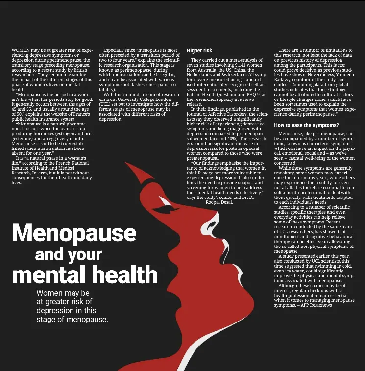 Menopause and your mental health - PressReader
