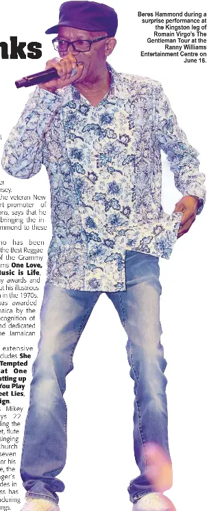 Beres Hammond’s Forever Giving Thanks tour celebrates ‘Emancipend­ence ...