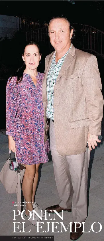 ANY GARZA DE TREVIÑO Y RENÉ TREVIÑO ASISTIERON A LA JUNTA INFORMATIV­A DEL COLEGIO HIMALAYA ...