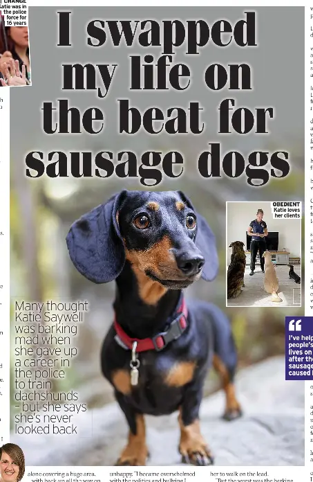 I swapped my life on the beat for sausage dogs - PressReader