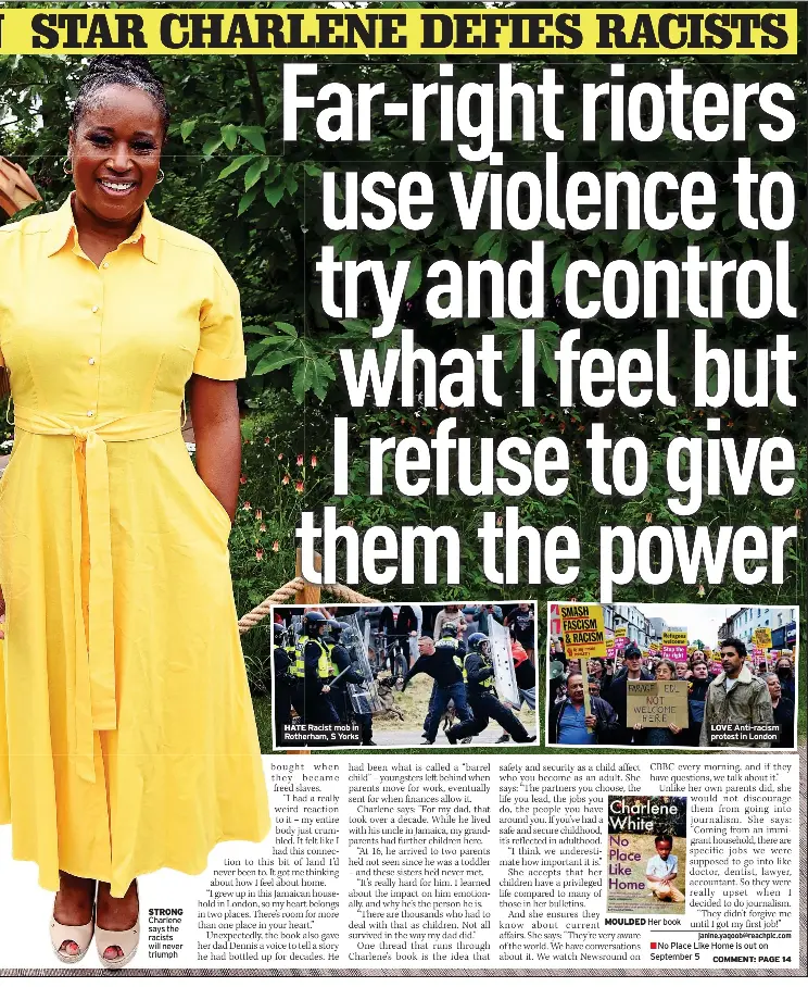 Far-right rioters use violence to try and control what I feel but I ...