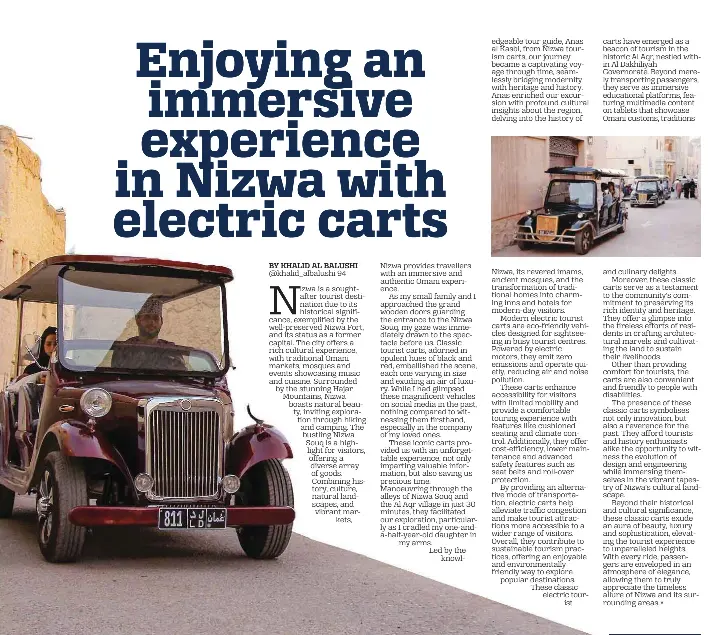 Enjoying an immersive experience in Nizwa with electric carts - PressReader