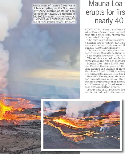 Mauna Loa volcano erupts for first time in nearly 40 years - PressReader