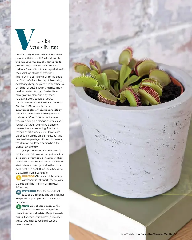 ...is for Venus fly trap - PressReader
