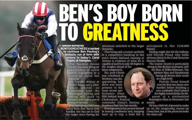 BEN’S BOY BORN TO GREATNESS - PressReader