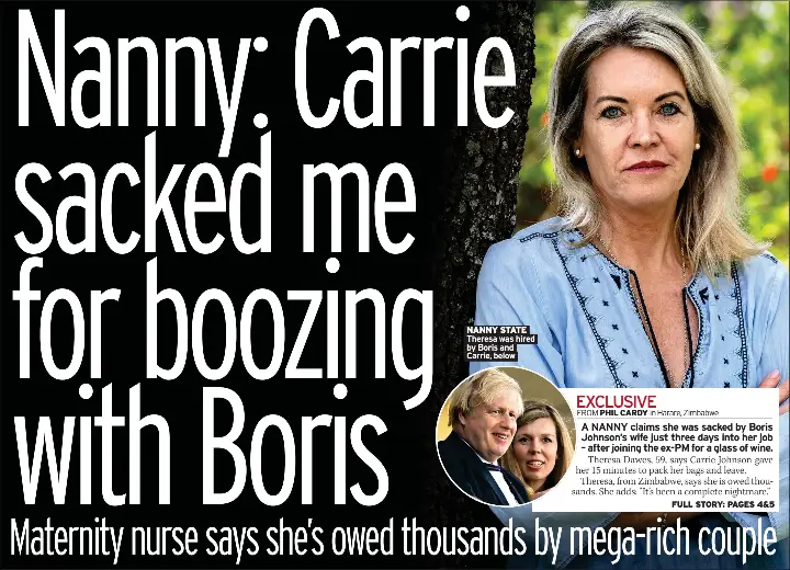 Nanny: Carrie sacked me for boozing with Boris - PressReader