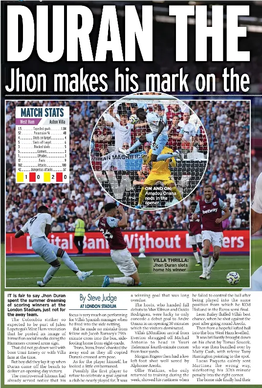DURAN THE Jhon makes his mark on the MAN! - PressReader