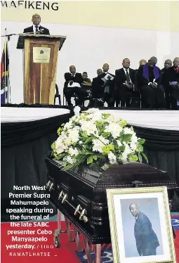 Cebo Manyaapelo’s send-off - PressReader