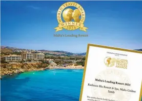 Radisson Blu Resort & Spa, Malta Golden Sands awarded as Malta’s ...