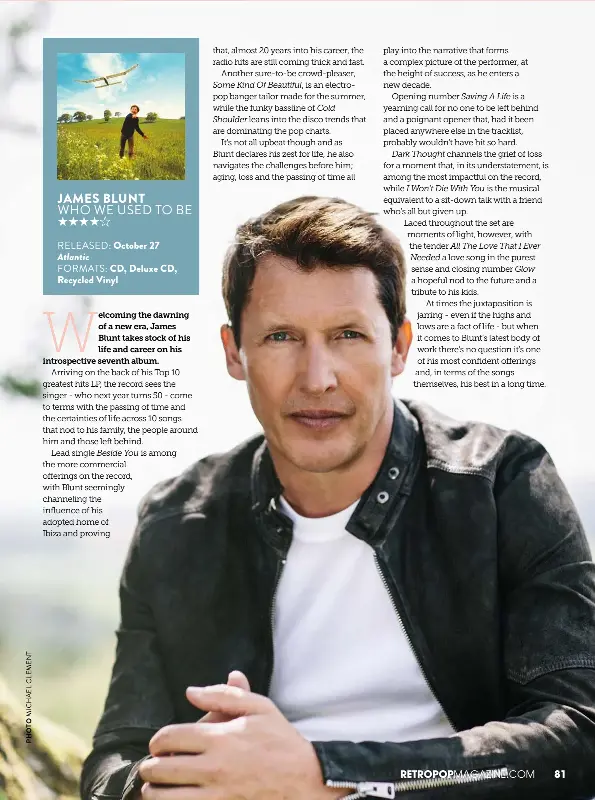 JAMES BLUNT WHO WE USED TO BE ★★★★★ - PressReader