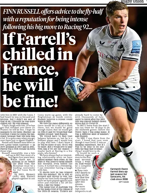 If Farrell’s chilled in France, he will be fine! - PressReader