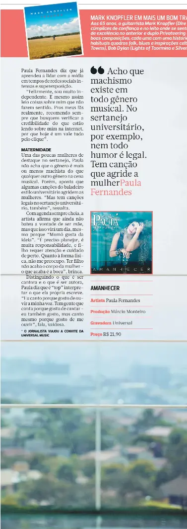 MARK KNOPFLER EM MAIS UM BOM TRABALHO SOLO - PressReader