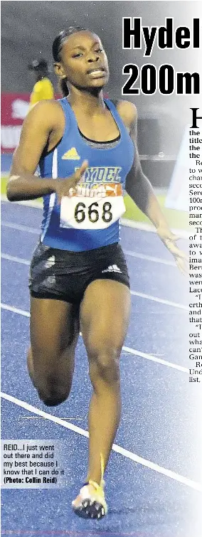Hydel’s Reid delighted with 200m Carifta Trial win - PressReader