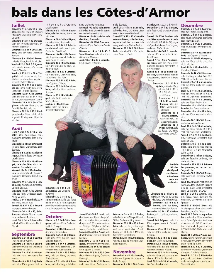 Le calendrier des 230 bals dans les Côtes-d’armor - PressReader
