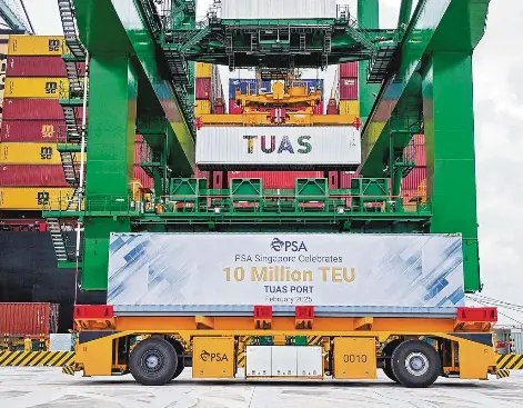 Tuas mega port hits milestone of handling 10m containers since opening ...