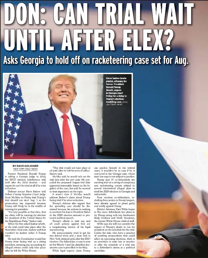 DON: CAN TRIAL WAIT UNTIL AFTER ELEX? - PressReader