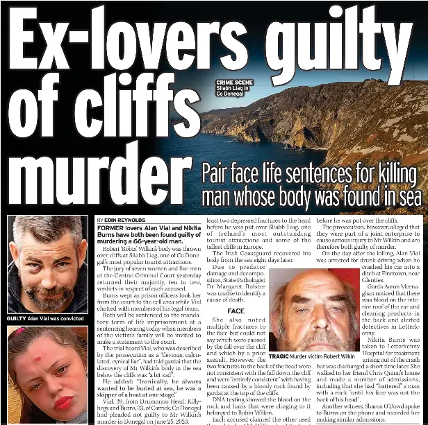 Ex-lovers guilty of cliffs murder - PressReader