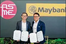 Maybank, Asme meterai MOU bantu SME kembang ke Johor, Asean - PressReader