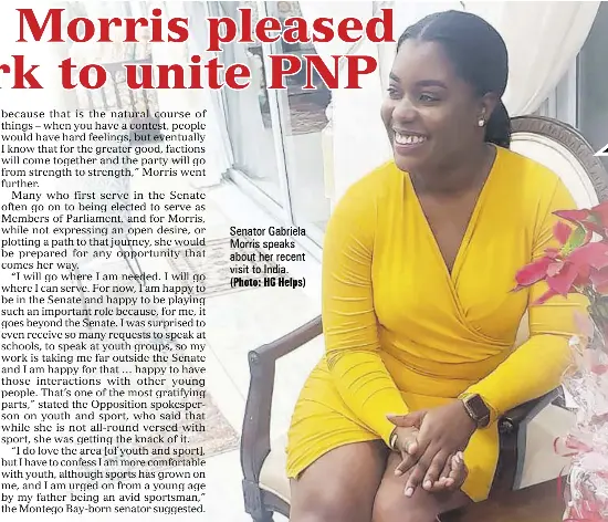 MIXED BAG FOR SENATOR GABRIELA MORRIS - PressReader