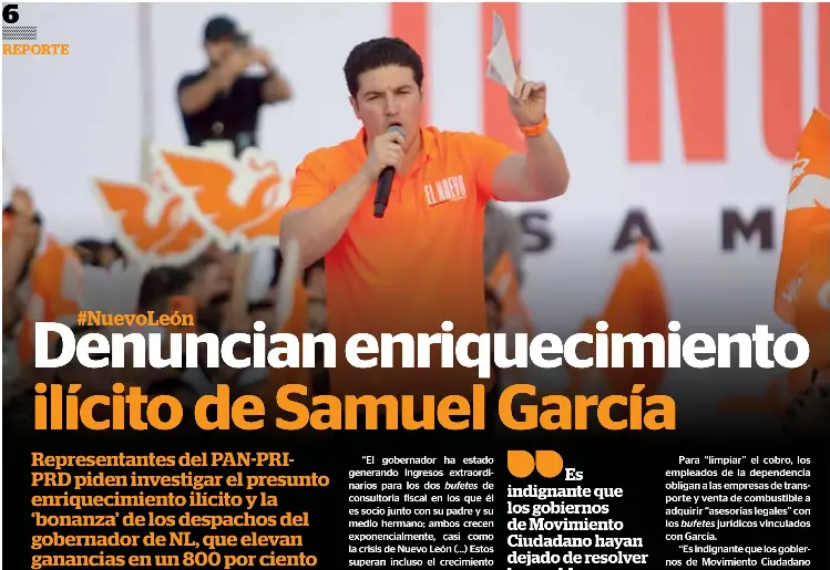 Denuncian enriquecim­iento ilícito de Samuel García - PressReader