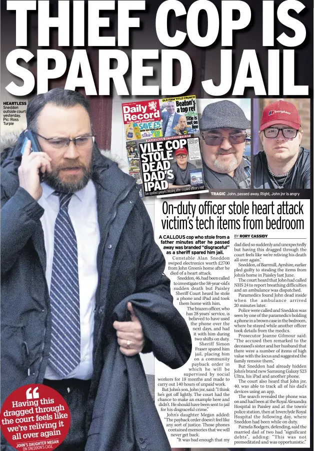 Thief cop is spared jail - PressReader