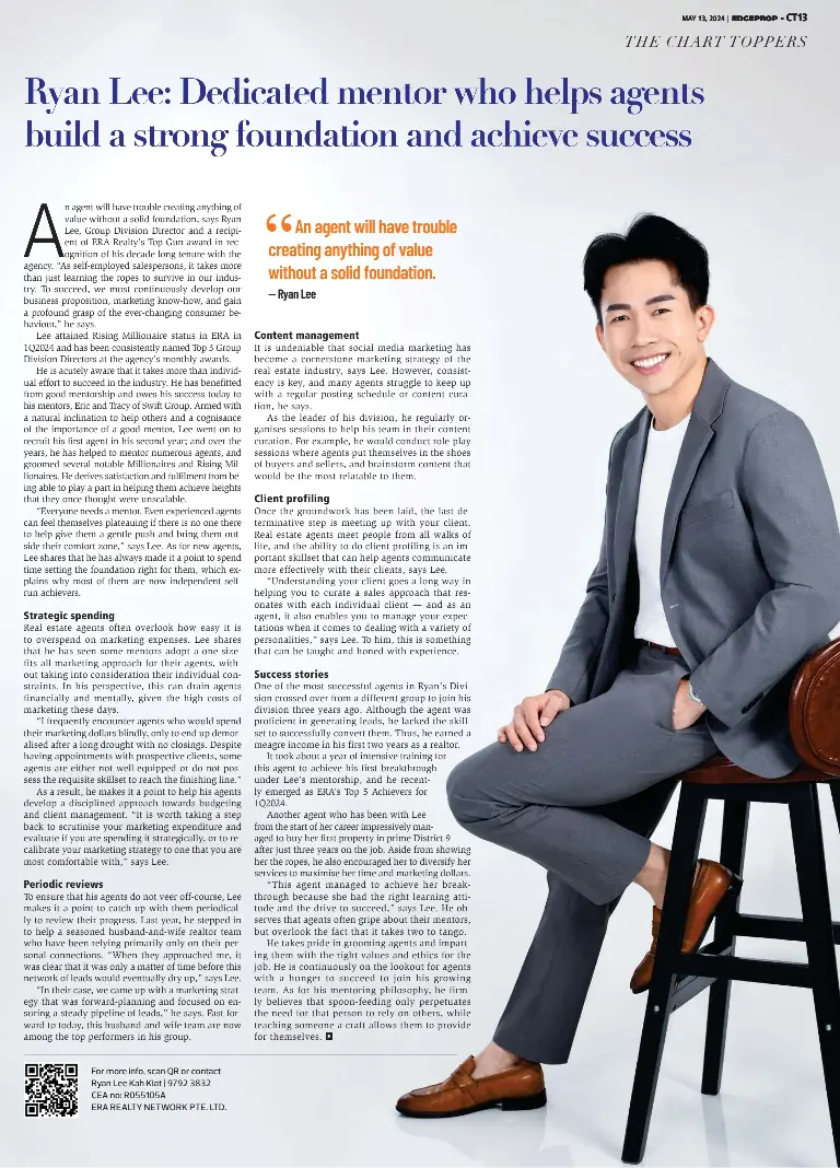 Ryan Lee: Dedicated mentor who helps agents build a strong foundation and achieve success ...