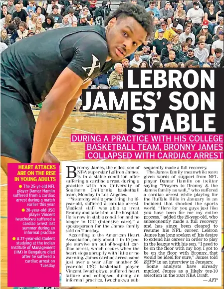 LEBRON JAMES’ SON STABLE - PressReader