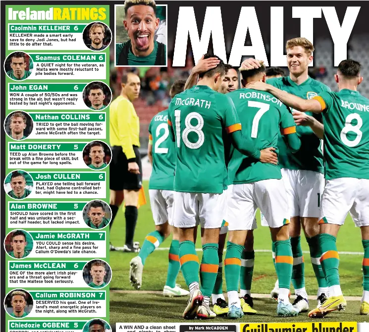 Guillaumie­r blunder gifts Robinson goal - PressReader