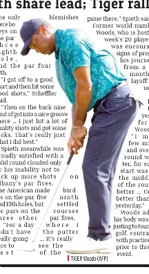 Scheffler, Spieth share lead; Tiger rallies - PressReader