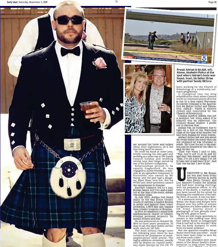 Why DID Army hero son of millionair­e Scot end up dead in boot of a car ...