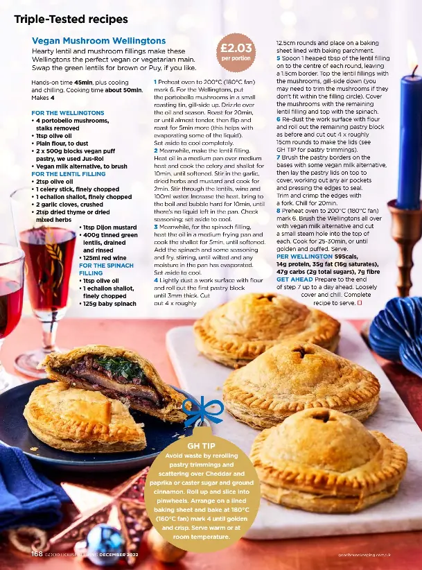 Vegan Mushroom Wellington­s - PressReader