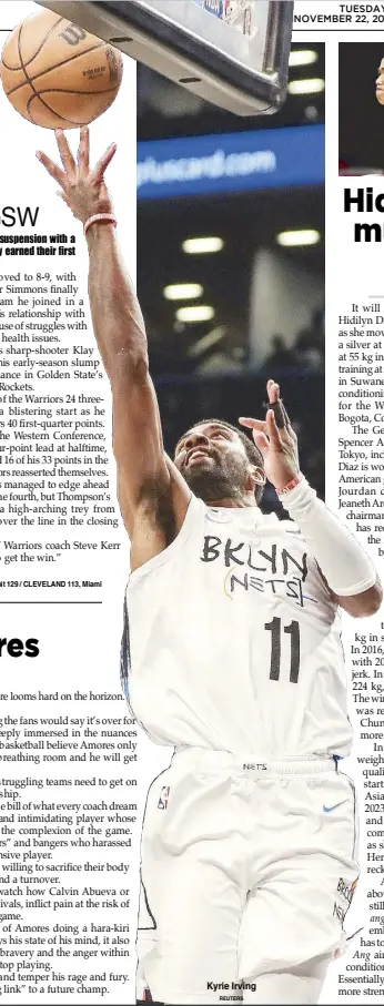 NETS WIN ON KYRIE’S RETURN - PressReader